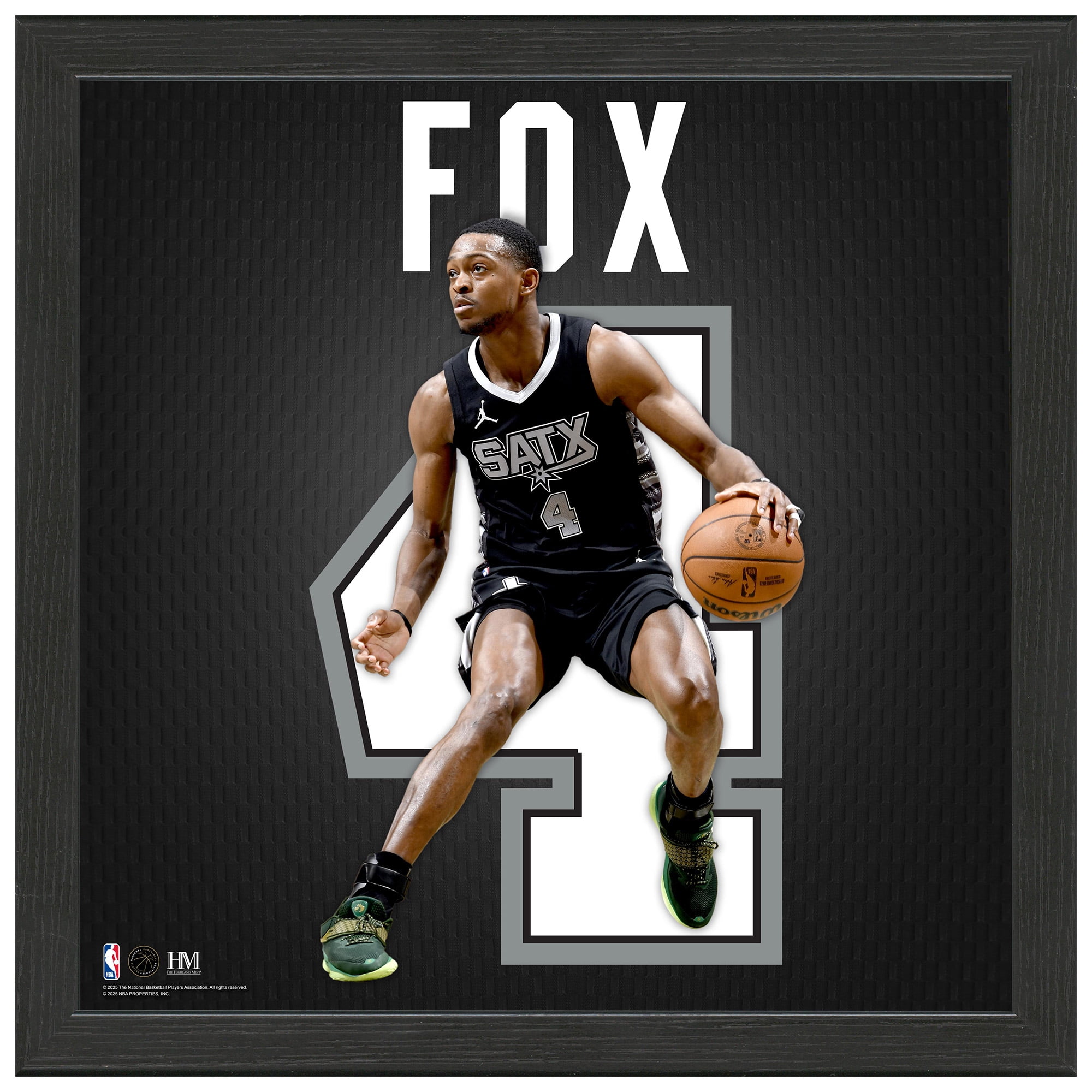 Highland Mint De'Aaron Fox San Antonio Spurs 13" x 13" Impact Jersey ...