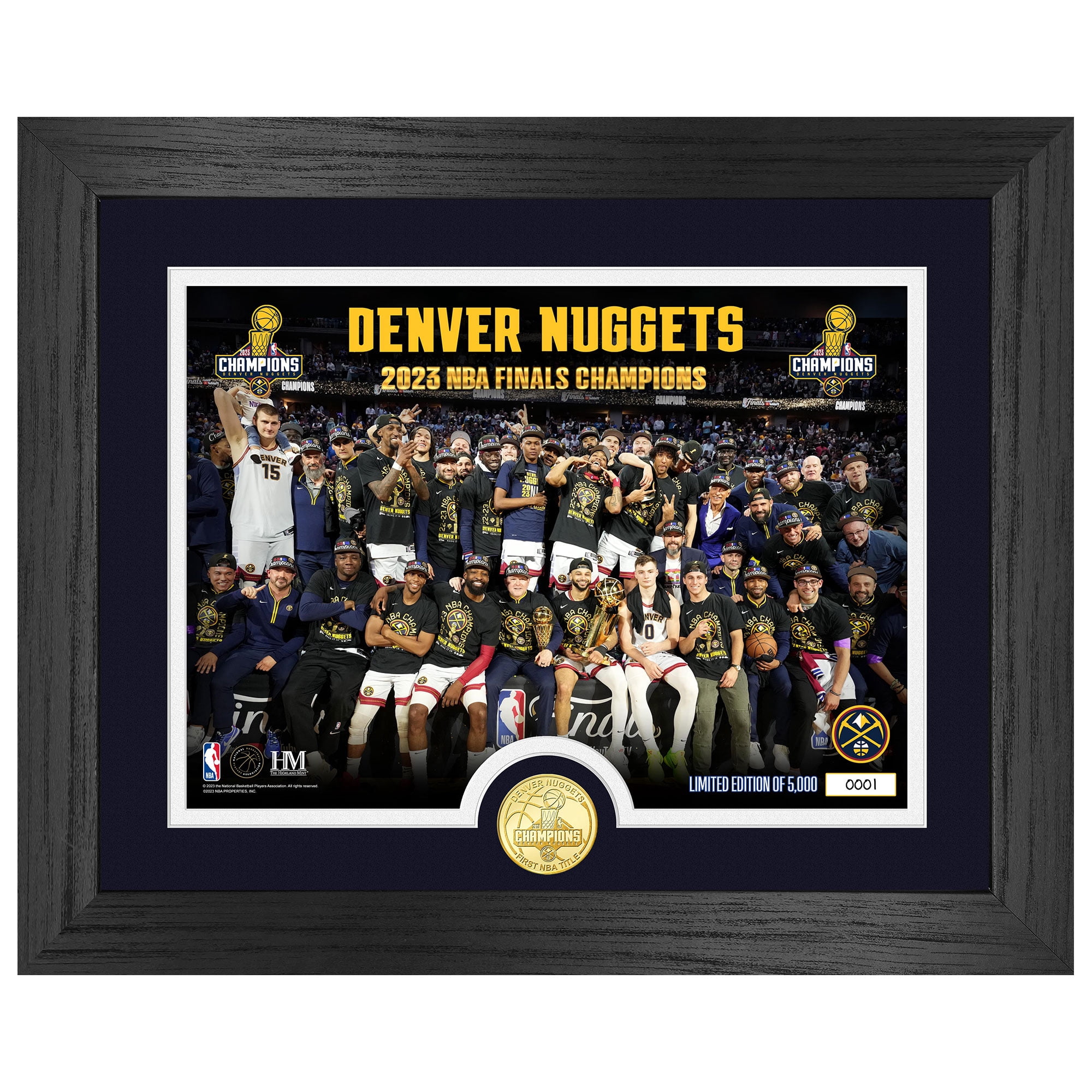Highland Mint Denver Nuggets 2023 NBA Finals Champions 13" x 16 ...