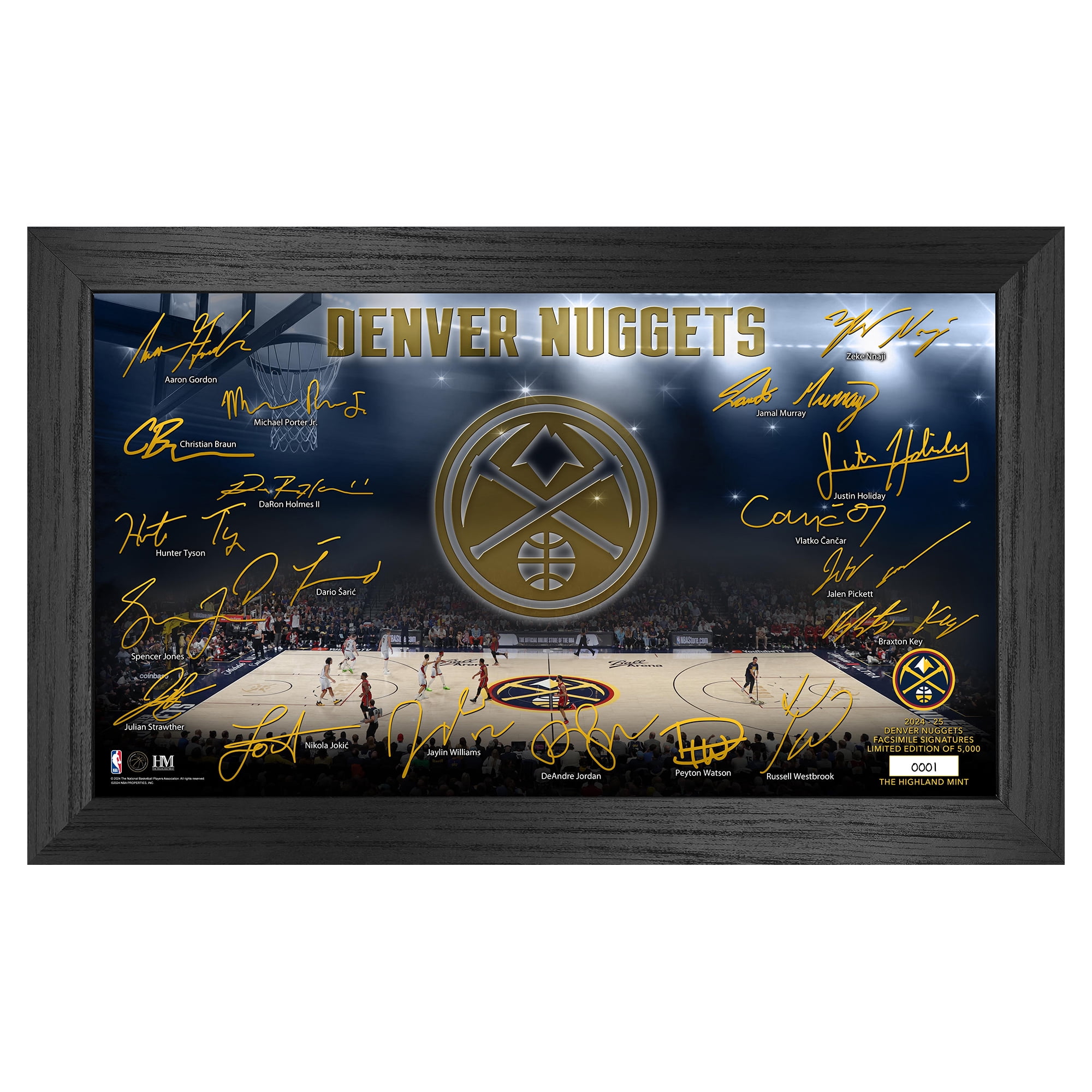 Highland Mint Denver Nuggets Signature Court Print - Walmart.com