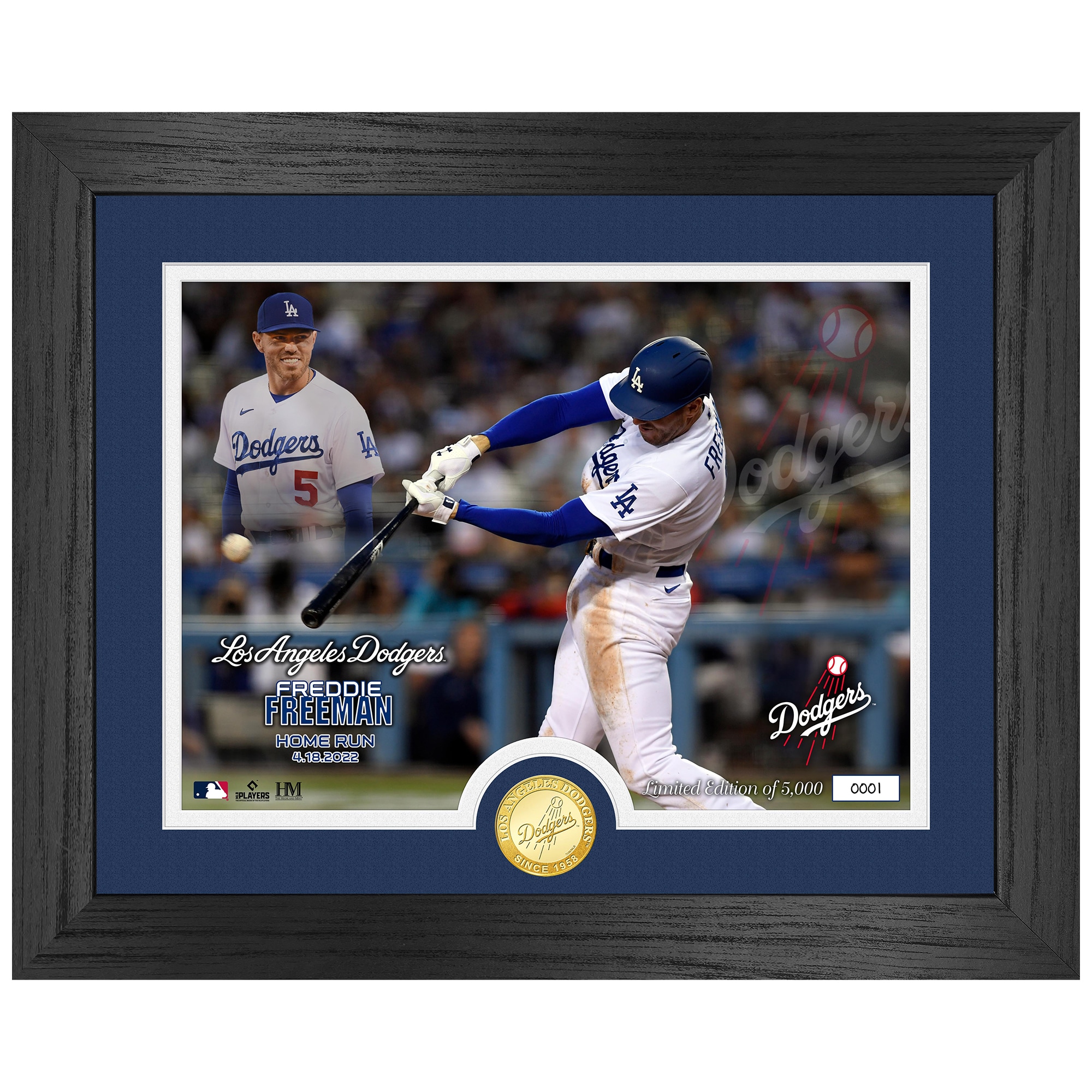 Highland Mint Freddie Freeman Los Angeles Dodgers 13'' x 16'' Team ...