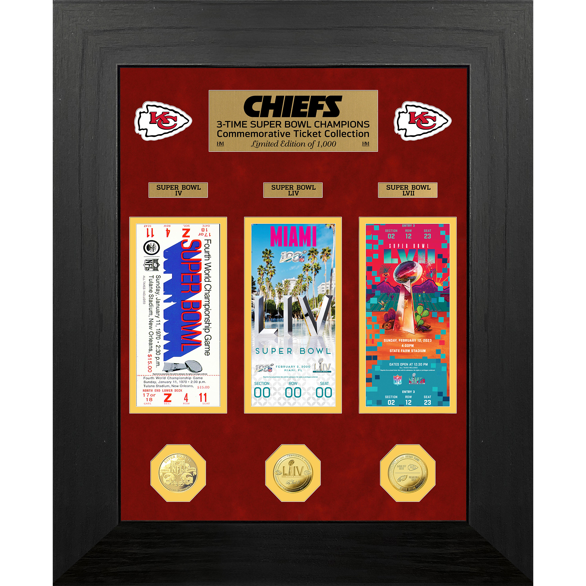 Highland Mint Kansas City Chiefs Super Bowl LVII Champions 18" x 22 ...