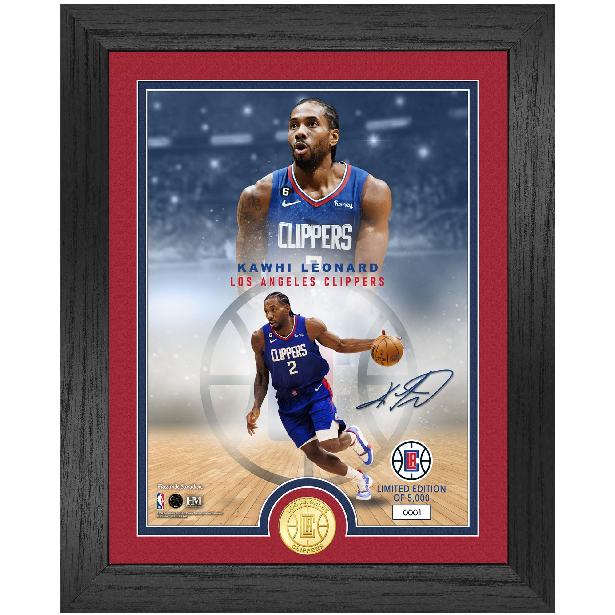 Highland Mint Kawhi Leonard LA Clippers NBA Player 13" x 16" Bronze ...