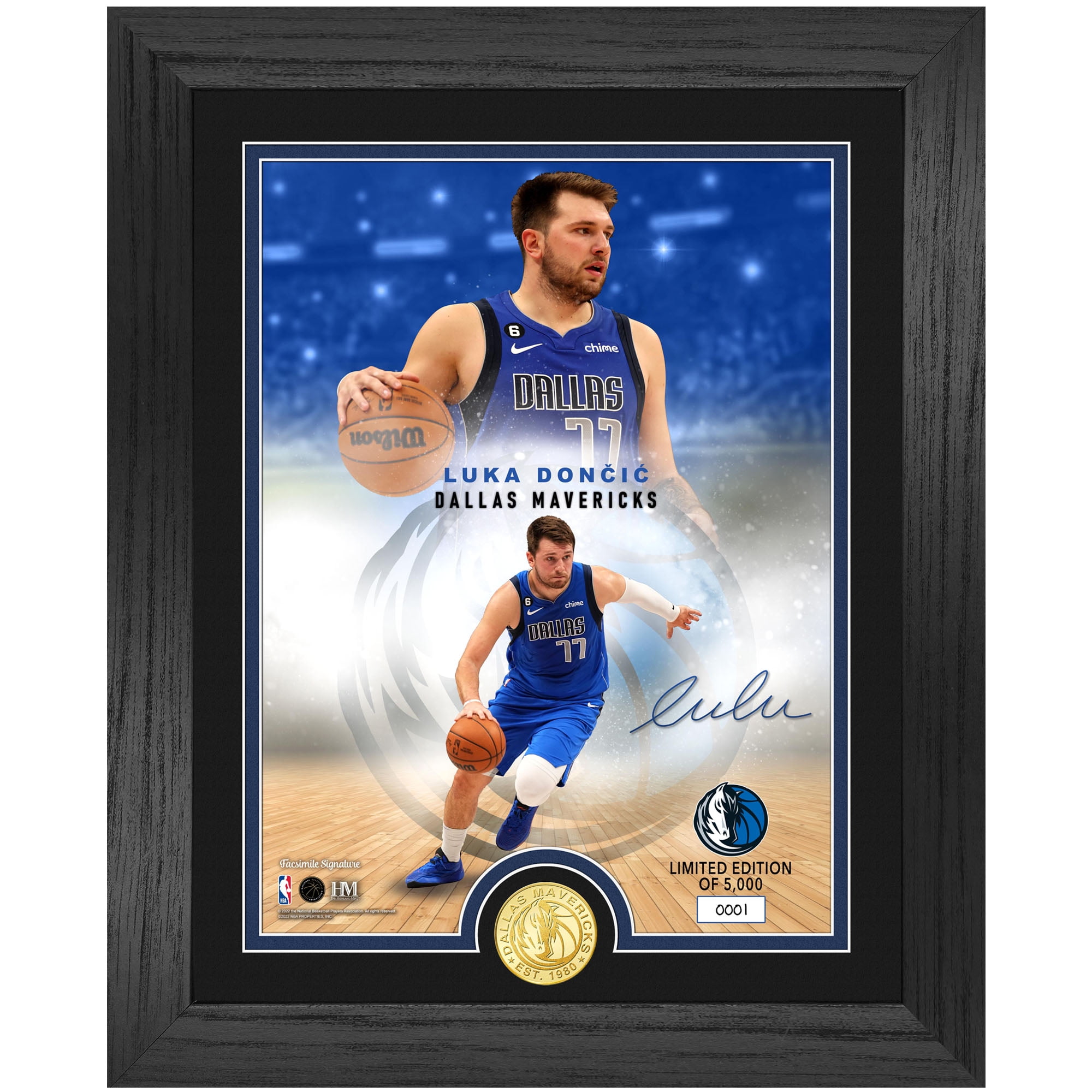 Highland Mint Luka Doncic Dallas Mavericks NBA Player 13" x 16" Bronze ...