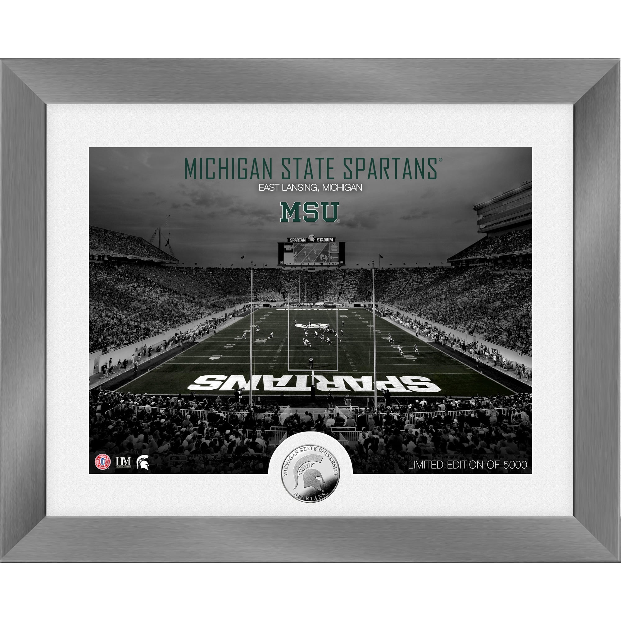 Highland Mint Michigan State Spartans 13'' x 16'' Art Deco Stadium ...