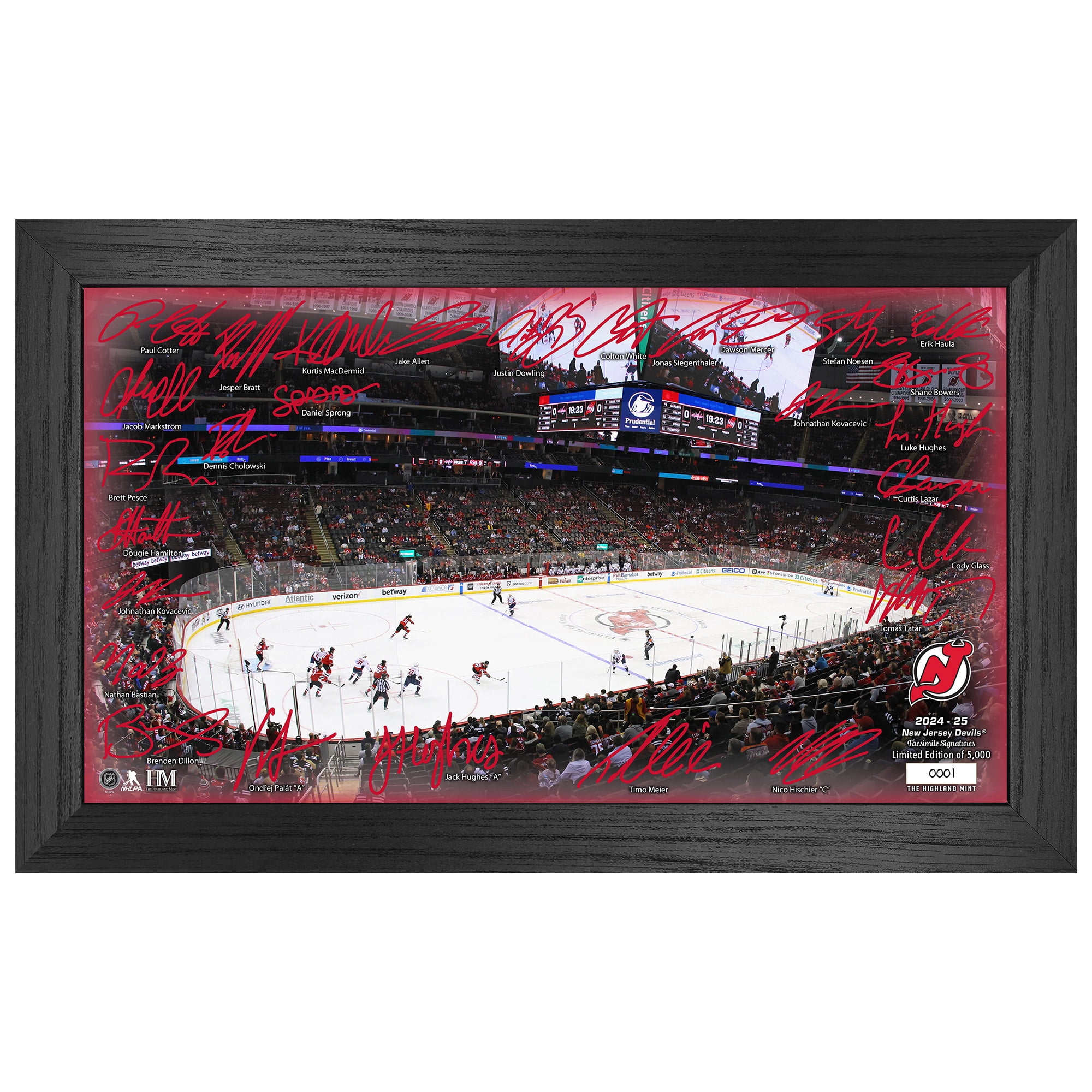 Highland Mint New Jersey Devils 2024-2025 Signature Rink Print ...