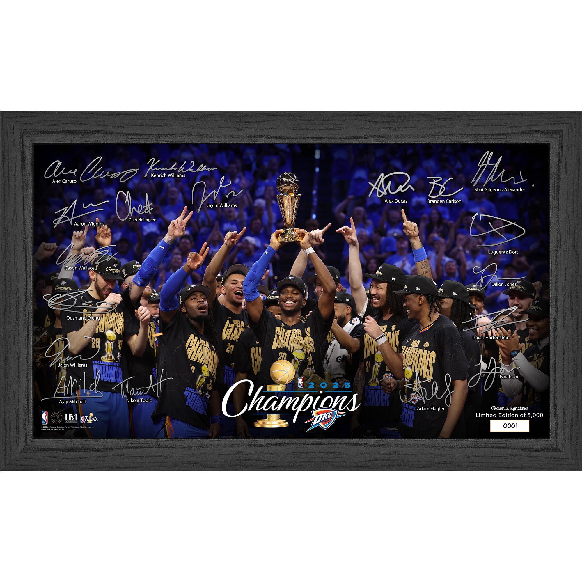 Highland Mint Oklahoma City Thunder 2025 NBA Finals Champions 12" x 20 ...