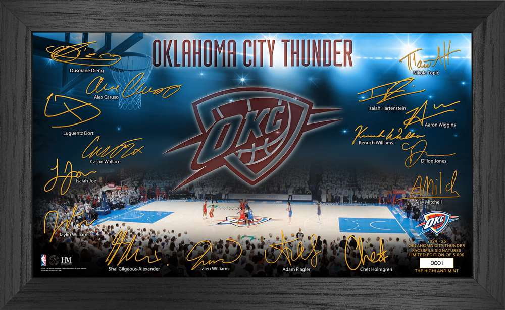 Highland Mint Oklahoma City Thunder Signature Court Print - Walmart.com
