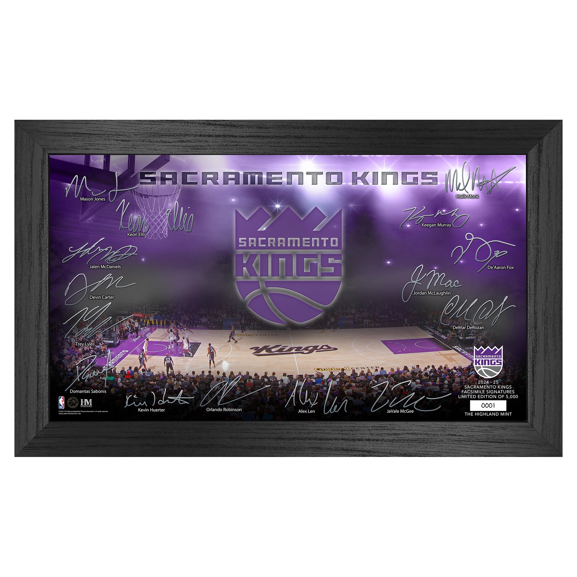 Highland Mint Sacramento Kings Signature Court Print - Walmart.com