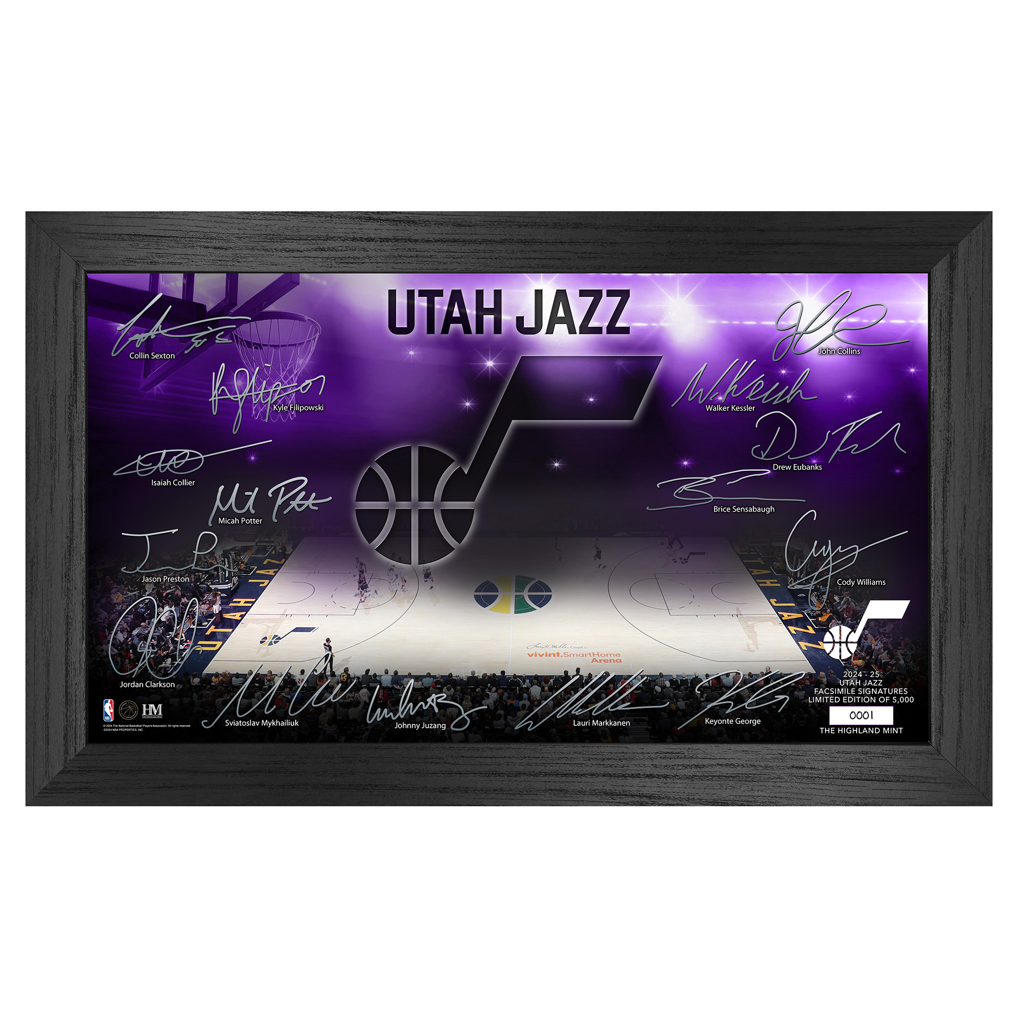 Highland Mint Utah Jazz Signature Court Print - Walmart.com