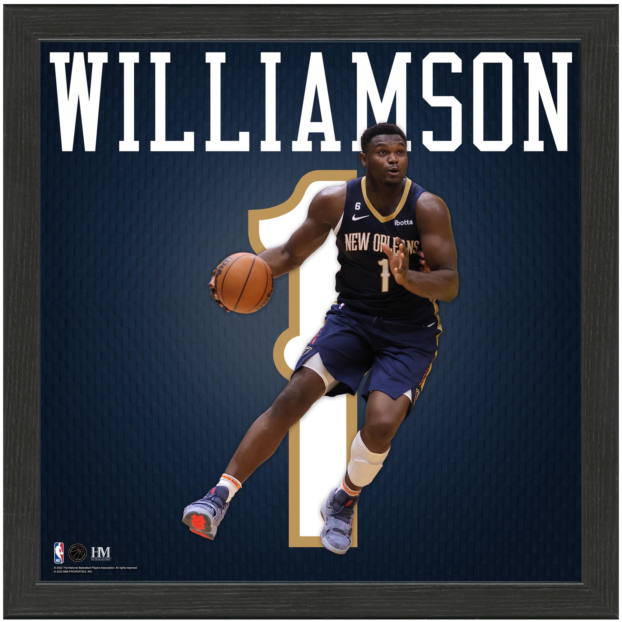 Highland Mint Zion Williamson New Orleans Pelicans NBA Player 13" x 13 ...