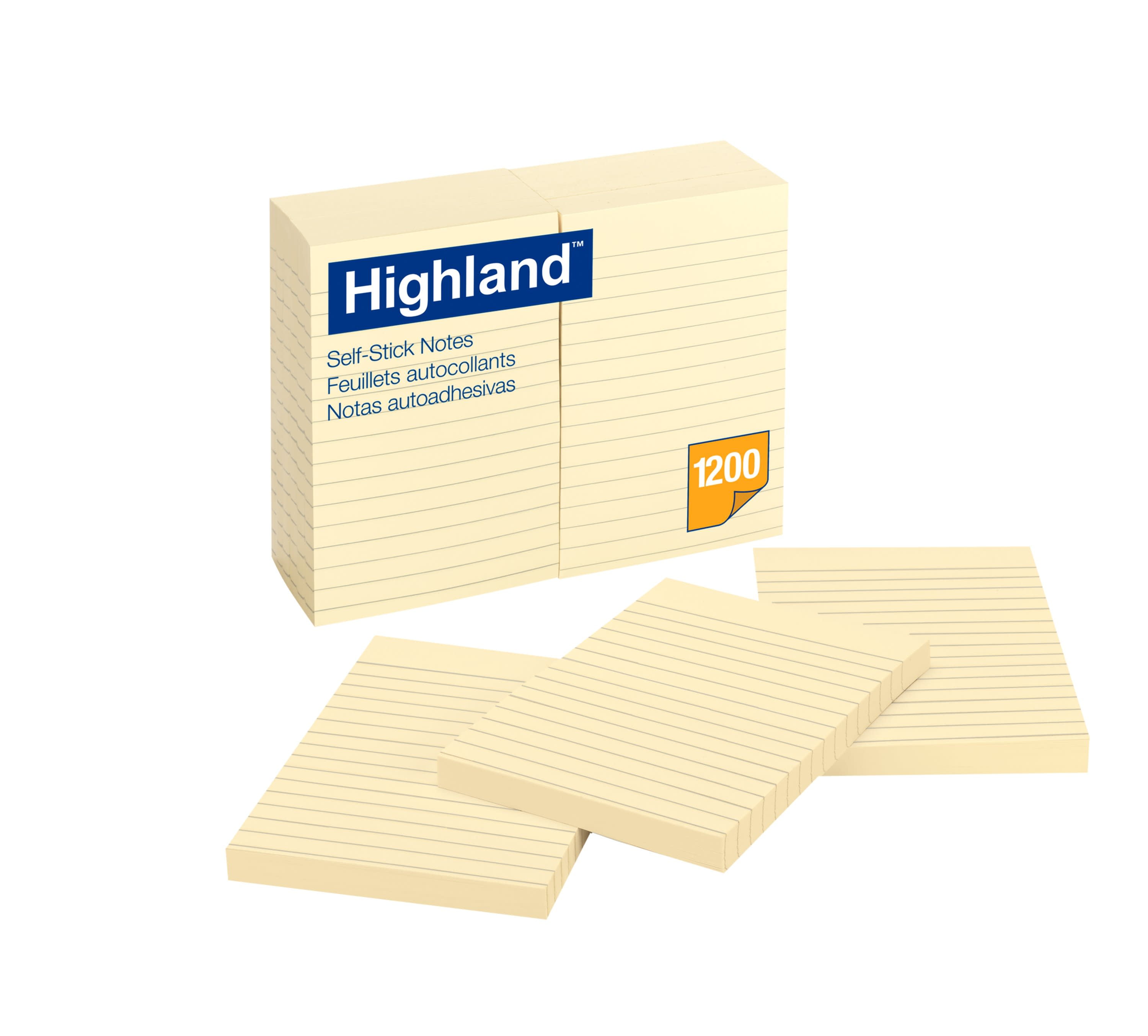 Highland Notes, 4 in. x 6 in., Yellow, 12 Pads/Pack - Walmart.com