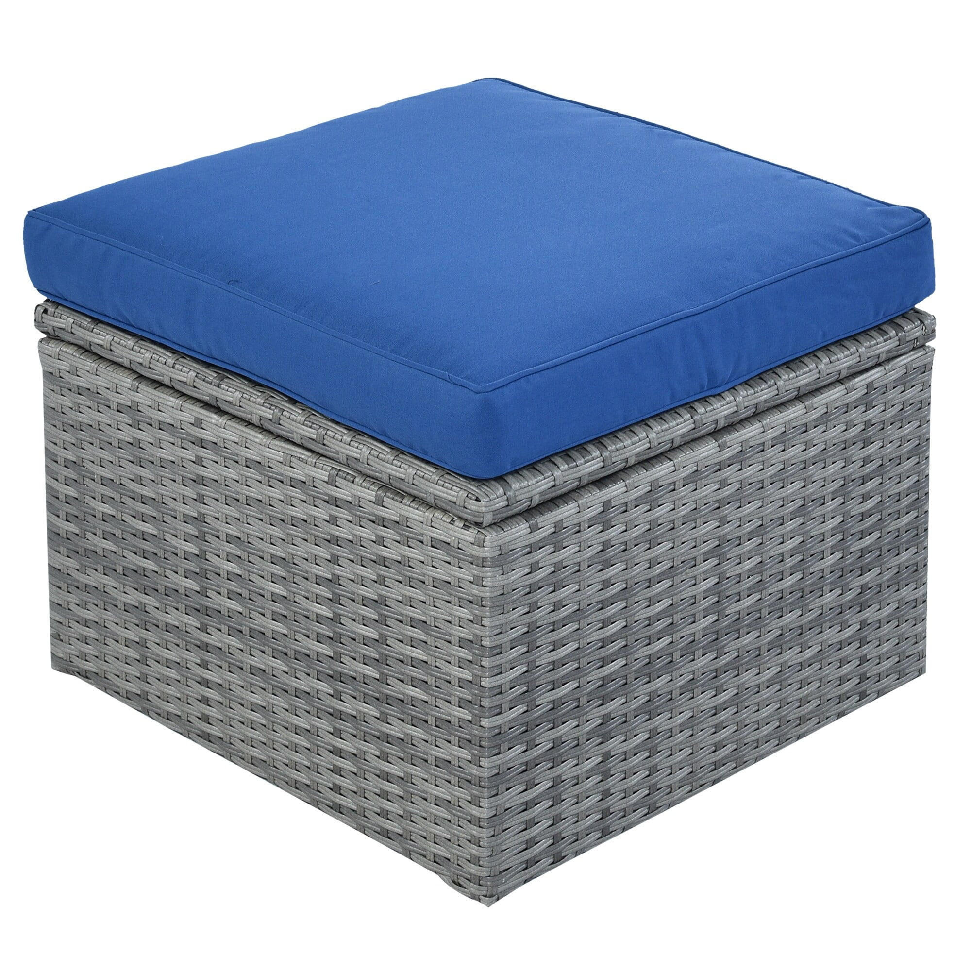Highland Outdoor Patio Wicker Daybed Sunbed Sofa Set with Retractable ...