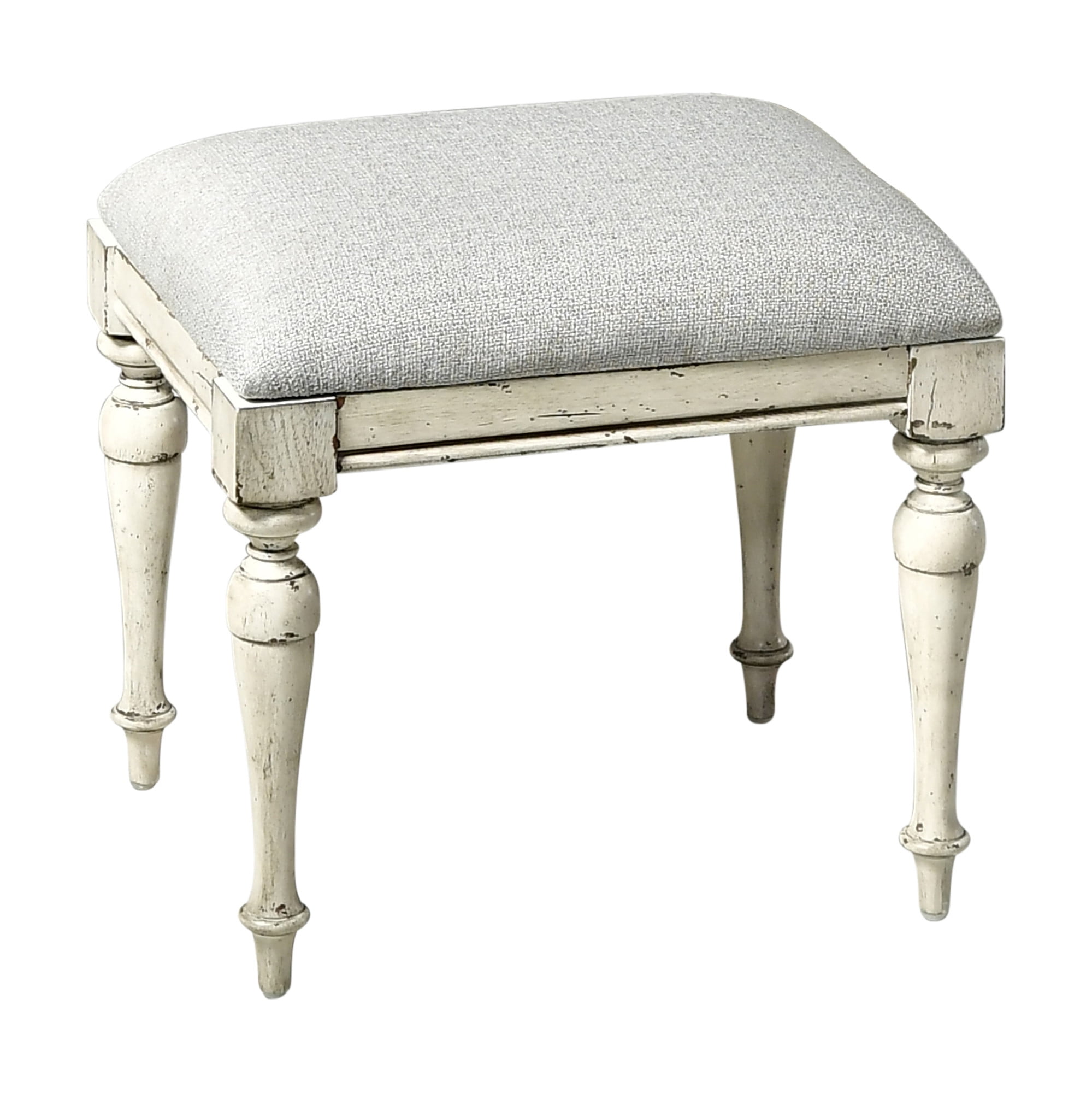 Highland Park Rustic Ivory Wood Vanity Bench - Walmart.com