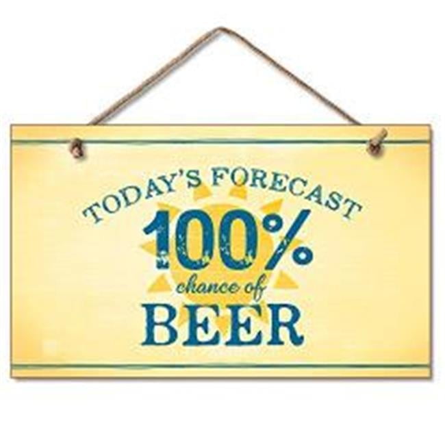 Highland Woodcrafters 4101937 6 by 9 100 Percent Beer Wood Signs - Pack ...