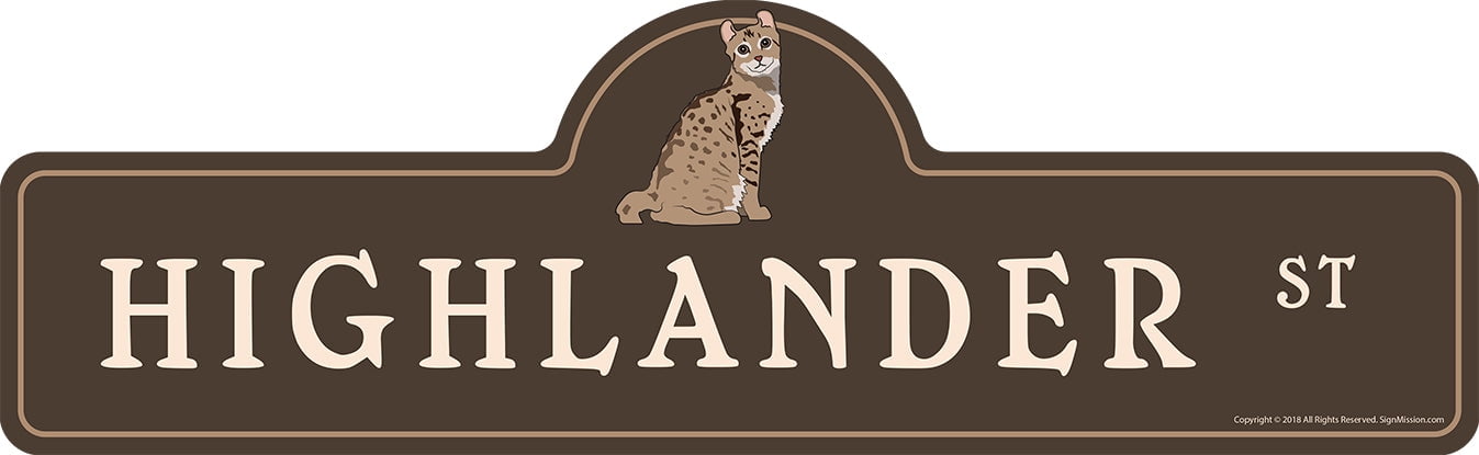 Highlander Street Sign | Indoor/Outdoor | Dog Lover Funny Home Décor ...