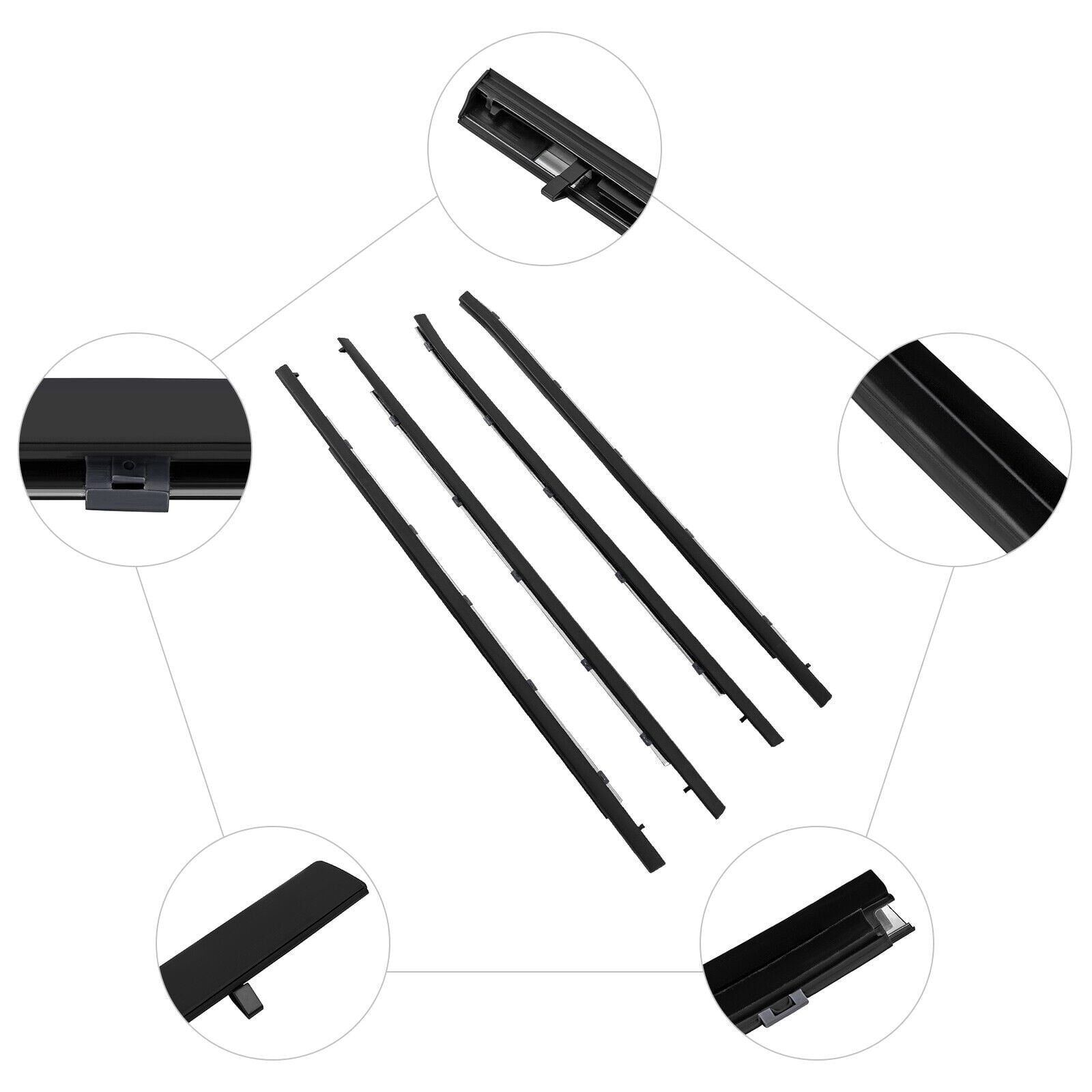 Highlander Window Moulding Trim, 4Pcs Window Molding Cover Trim, Window ...