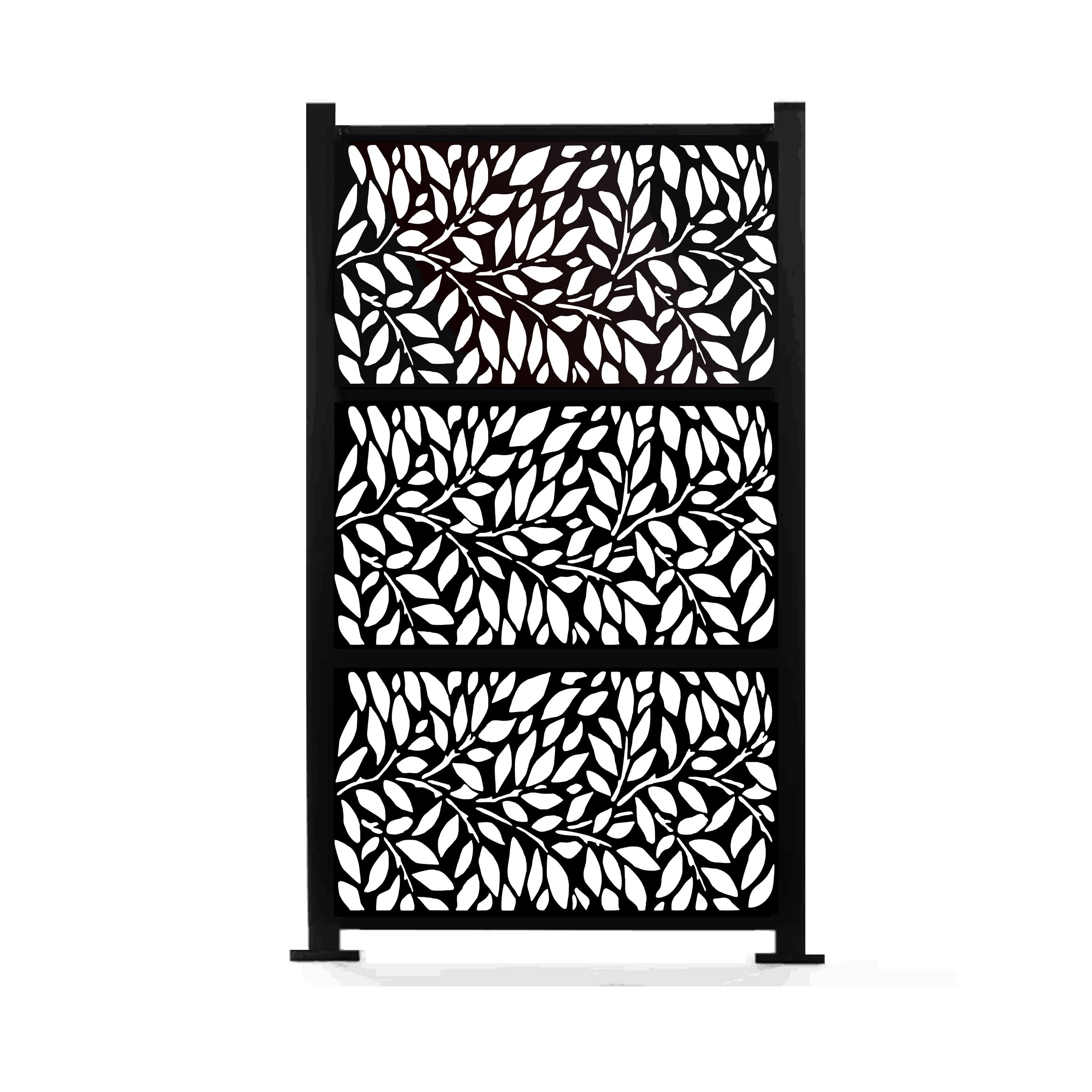 HighlanderHome Freestanding Modular Metal Privacy Screen, 4FtX 6Ft ...