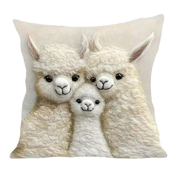 Highlands Cow Throw Pillow Cover, Cute Animals Decorative Cushion Cover ...