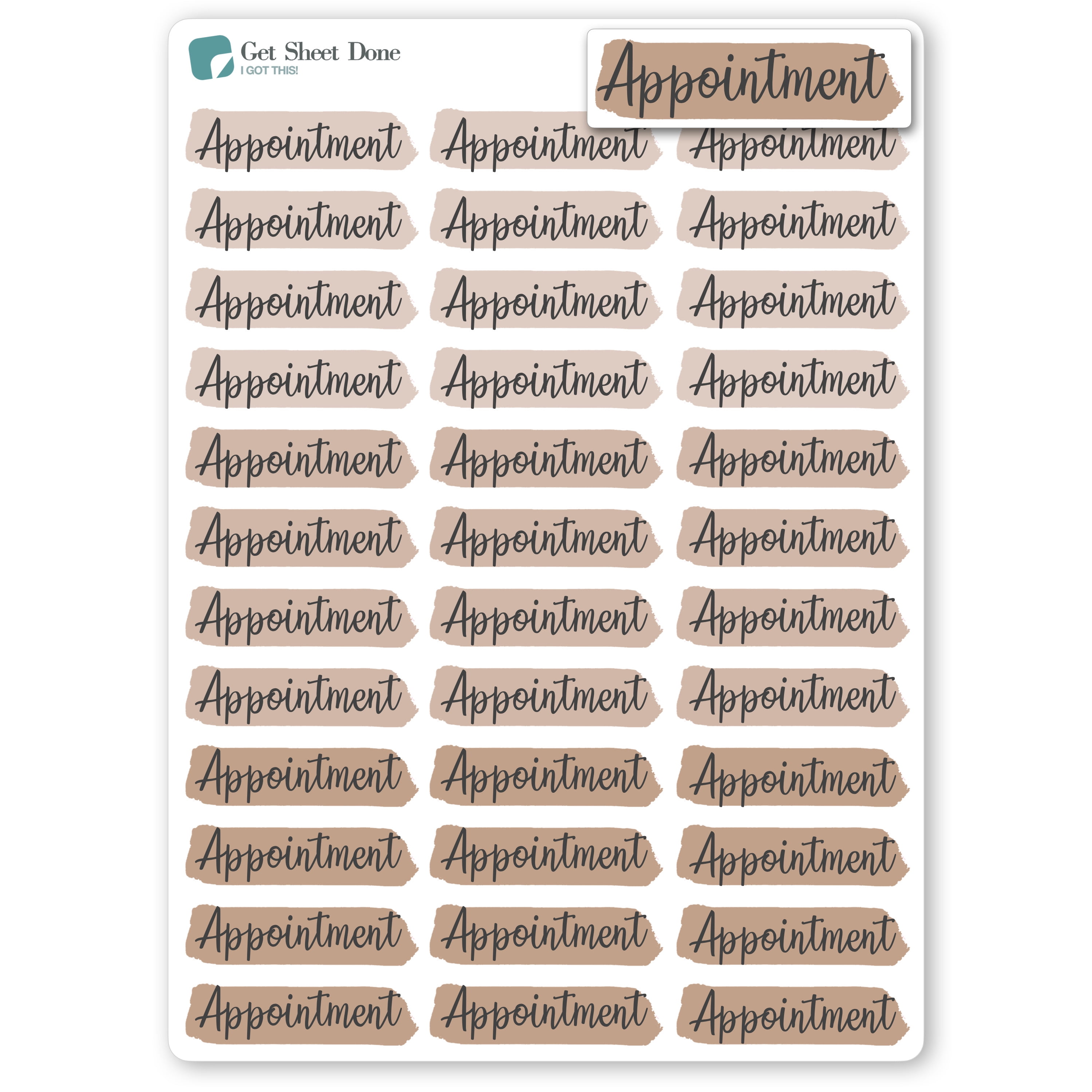 Highlight Appointment Planner Stickers / Appointments Reminder Stickers ...