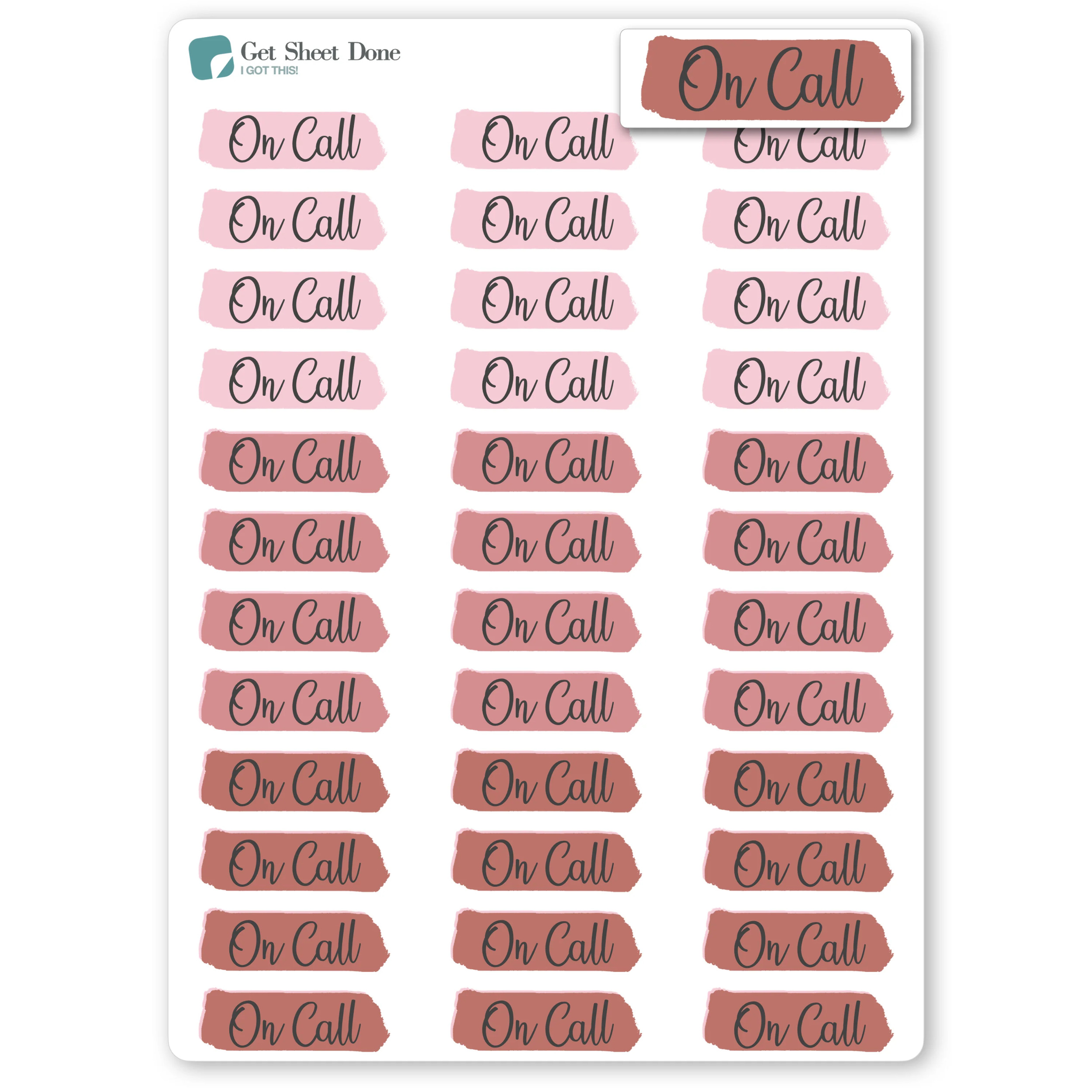 Highlight On Call Planner Stickers / Appointments Reminder Stickers ...