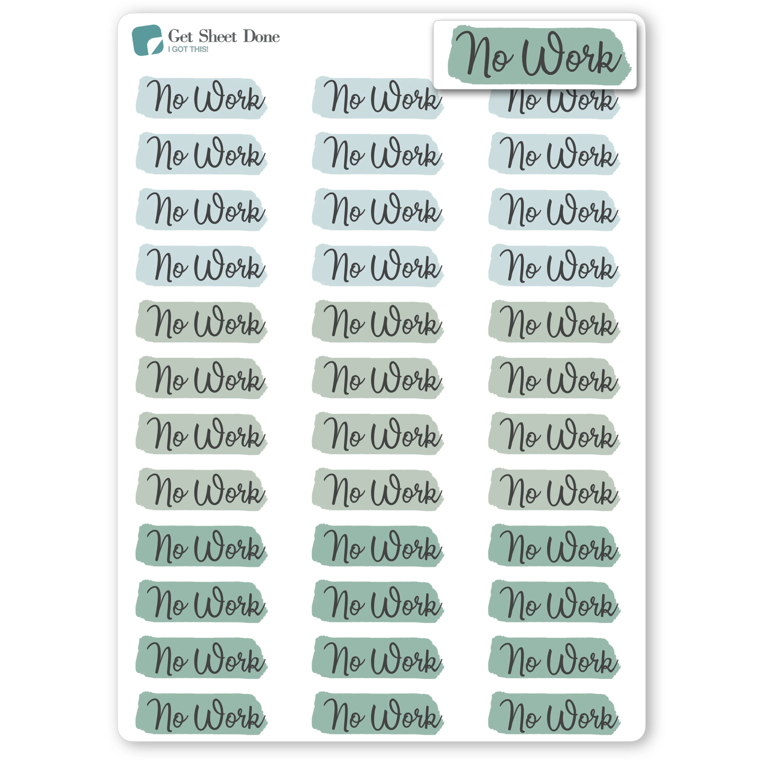 Highlight No Work Planner Stickers/ DIY Calendar Stickers / Script Text ...