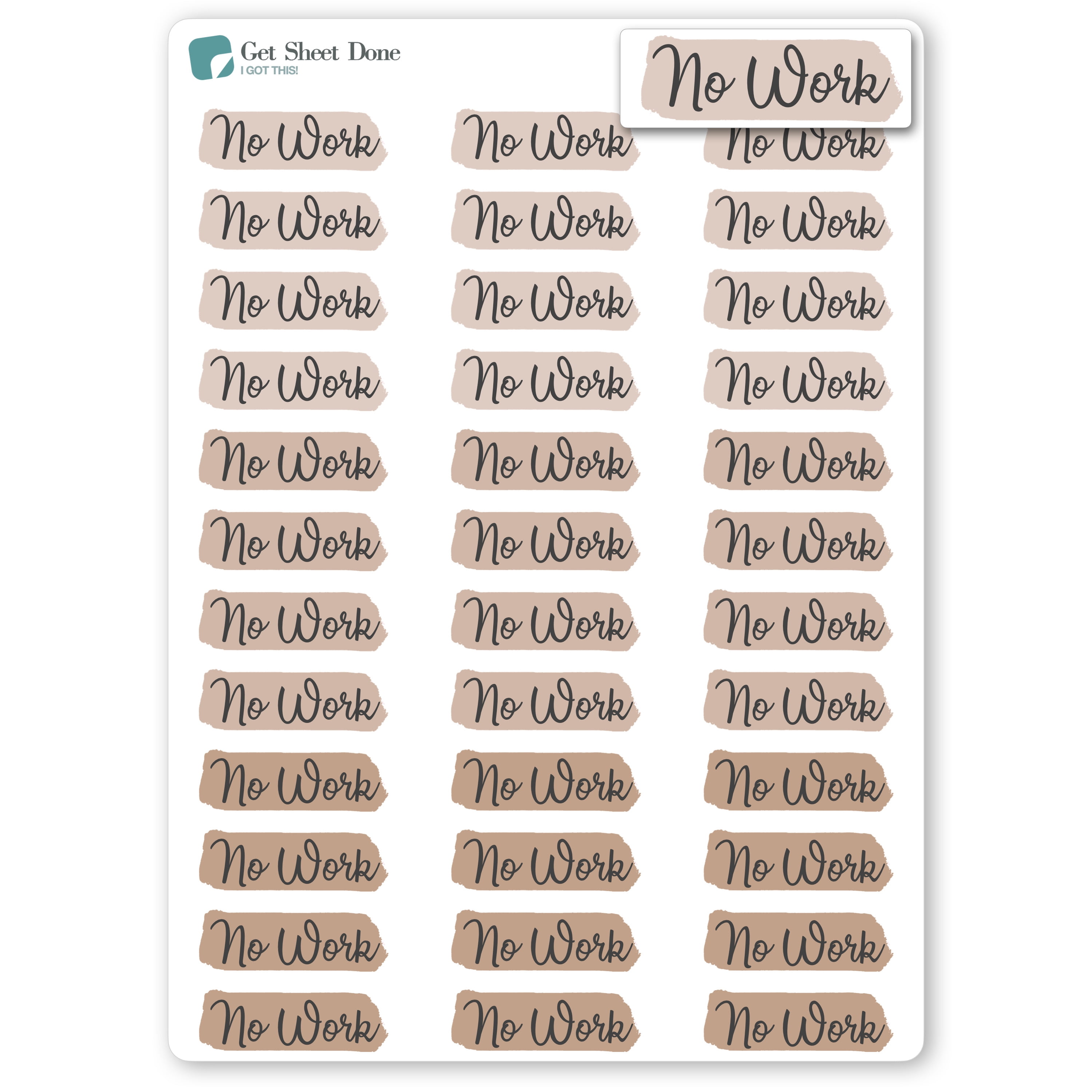 Highlight No Work Planner Stickers/ DIY Calendar Stickers / Script Text ...