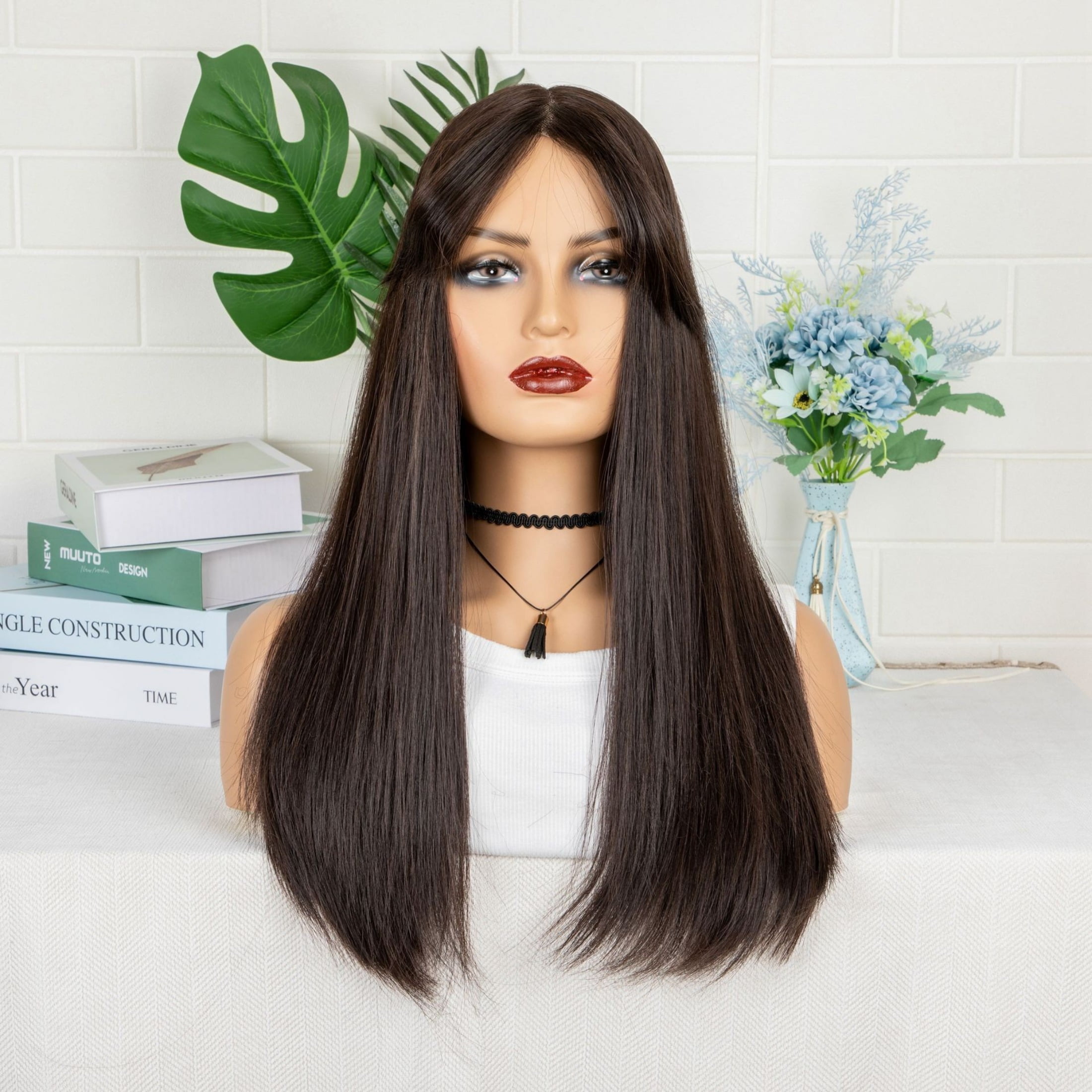 Highlighted short wavy bob glueless synthetic lace front wig for women ...