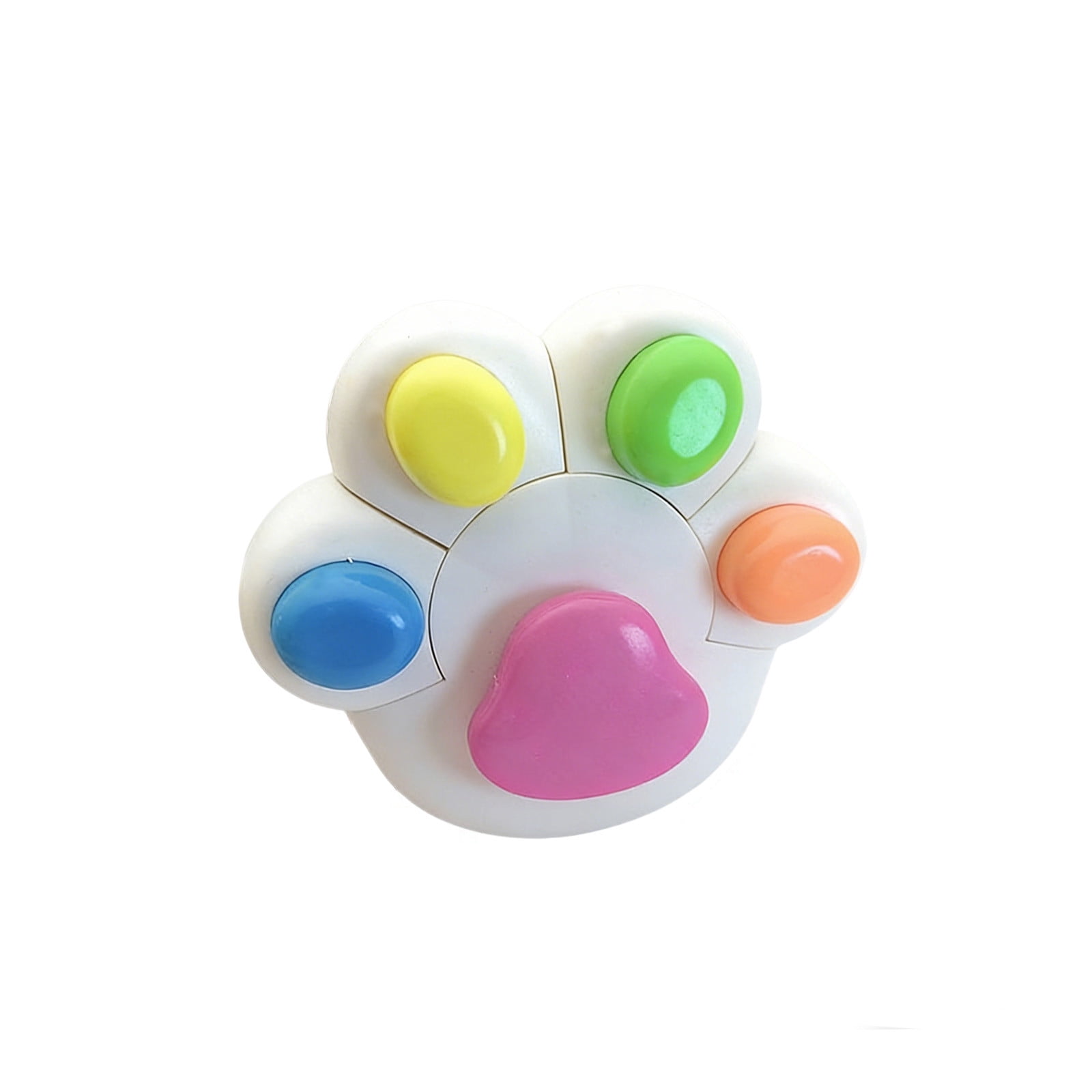 Highlighter 5-Color Cat Paw Shaped Marker Pen Set for Note Taking ...