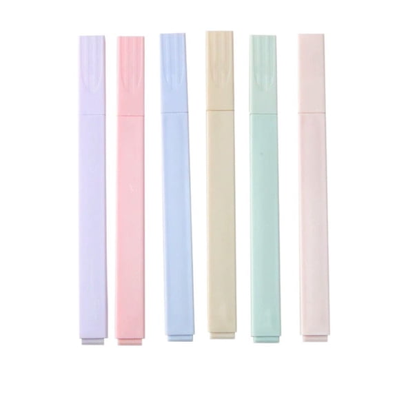 Highlighter Doodle Pen Set - 6-Piece PVC Pens with Soft Tip, Ergonomic ...