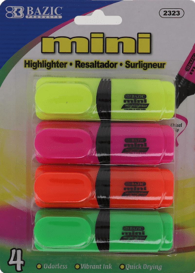 Highlighter Mini 4Pk - Pack of 1 - Walmart.com