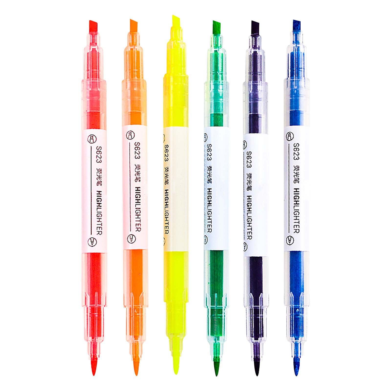Highlighter Pen, Color Double Fluorescent Notebook Pen Set, Colors ...