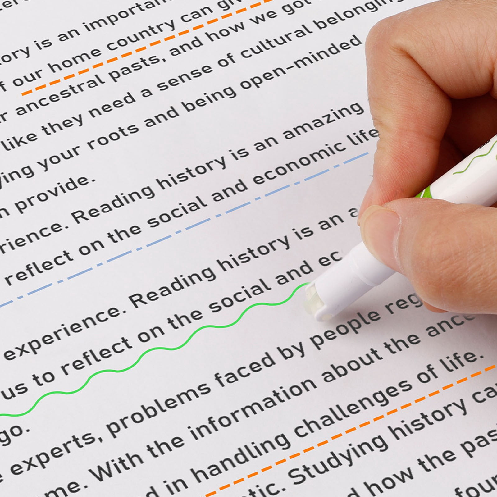 Highlighter Pen Note Taking Tip Different Shapes Colors Lines Office ...