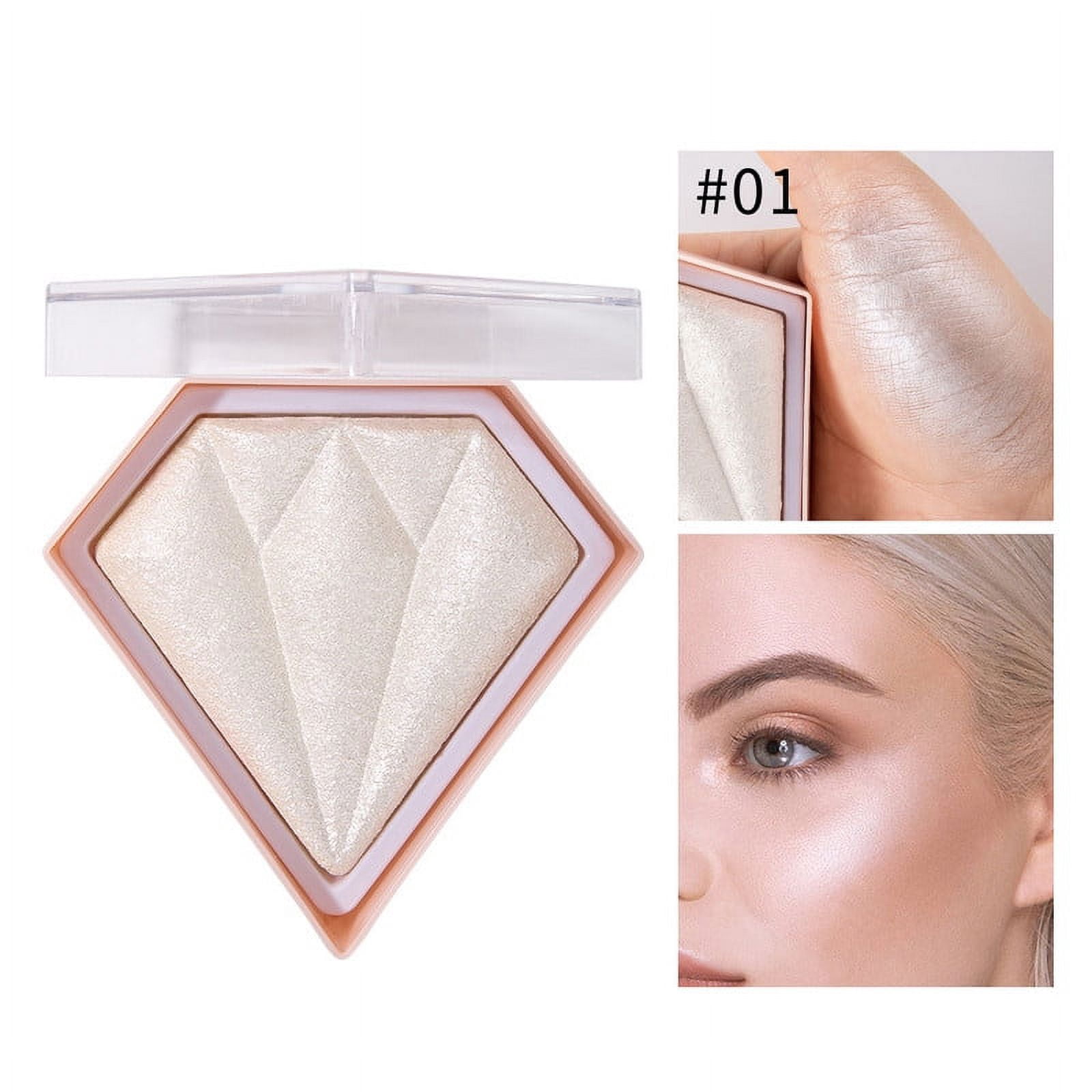 Highlighter Powder Palette, Natural Face Highlighter Shimmer Blusher ...