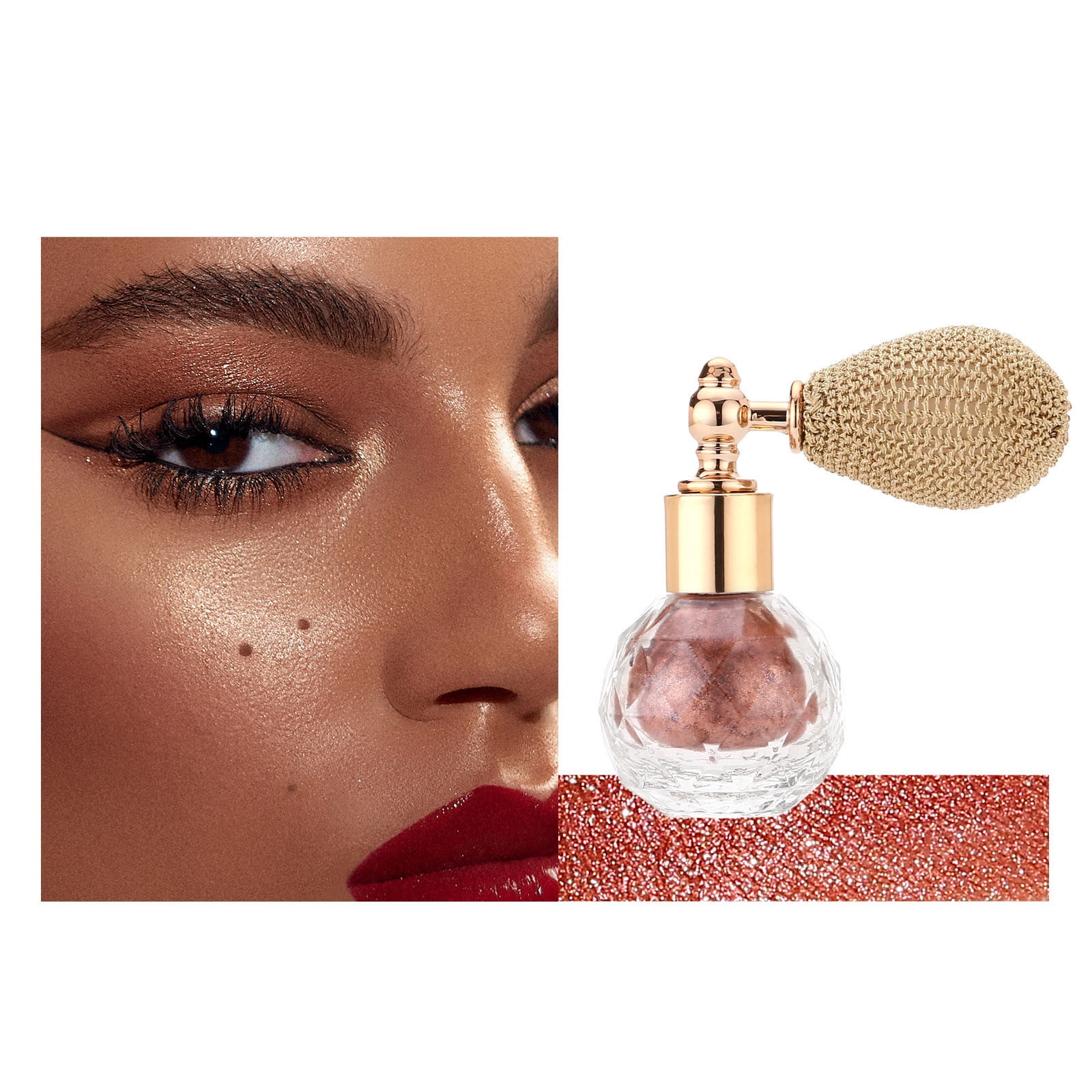 Highlighter Powder Spray, Longwear Glitter Spray for Body, Face, Hair ...
