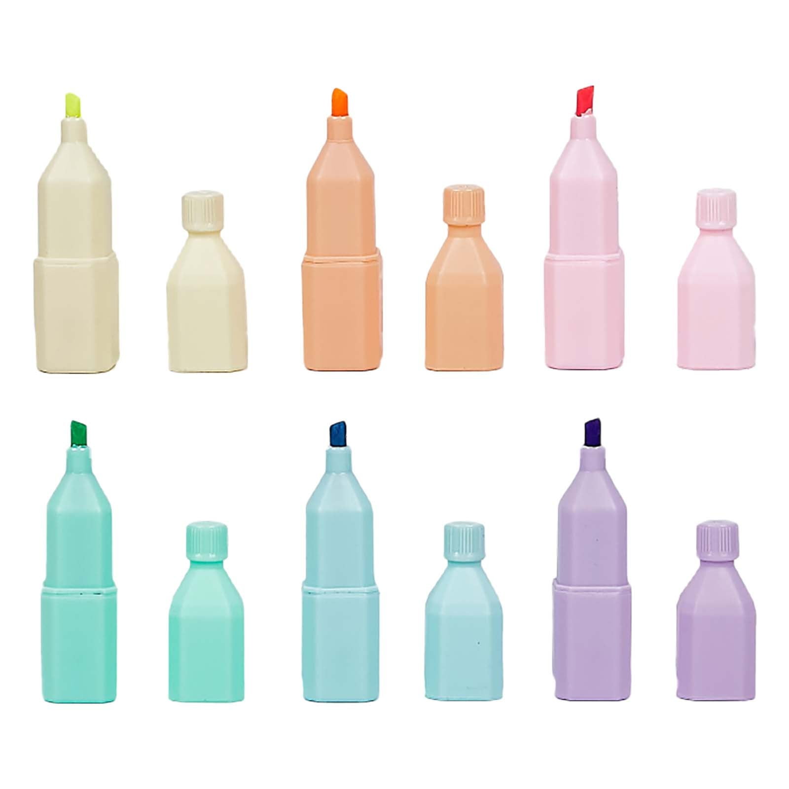 Highlighter Stick, Tyeign 6 Pieces Mini Drifting Bottle Shaped ...