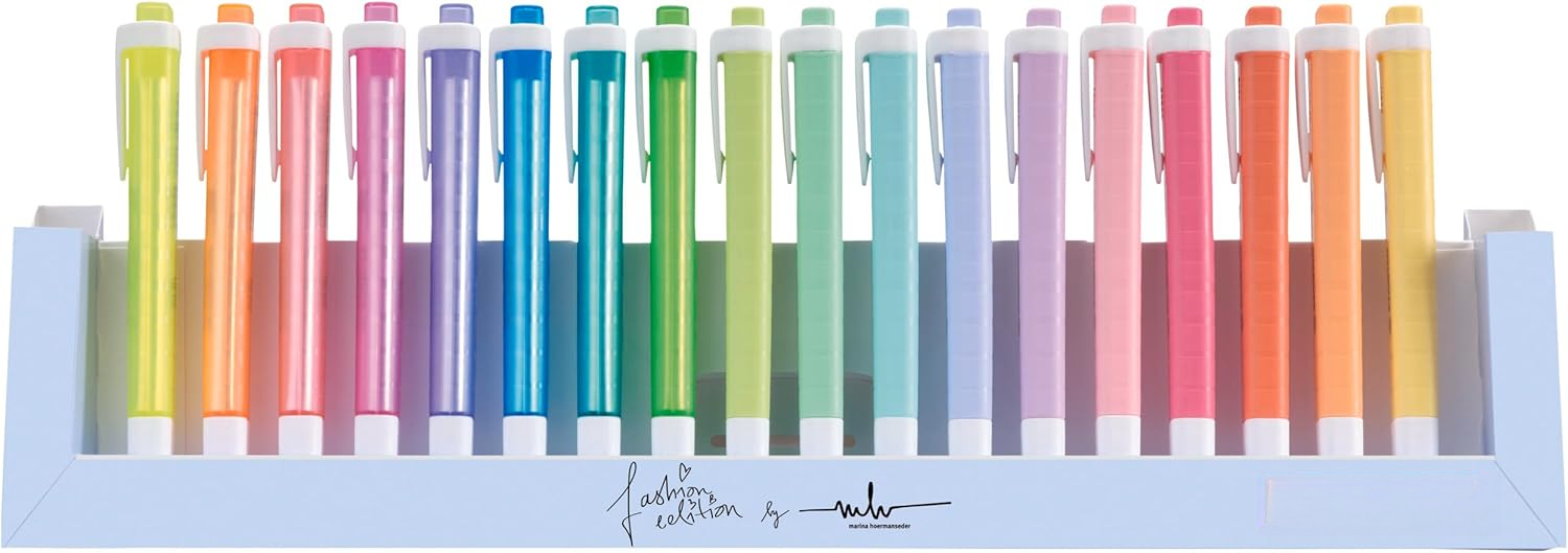 Highlighter swing cool - Deskset of 18-8 x Neon Colors + 10 x Pastel ...