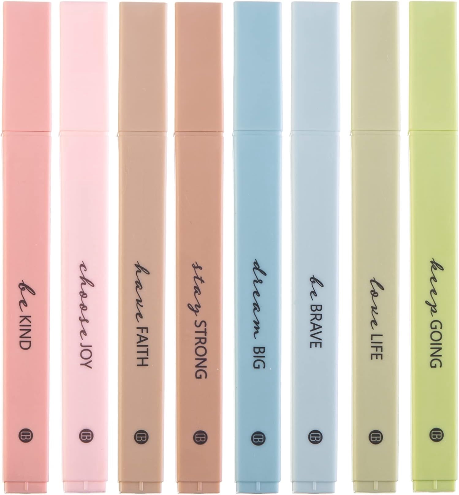 Highlighters with Soft Chisel Tip, 8 Assorted Colors Pens No Bleed ...