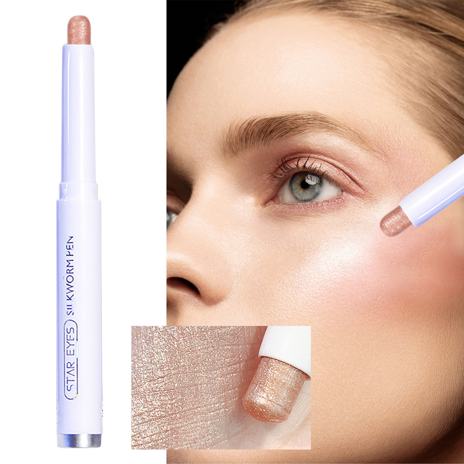 Highlighters Stick High Gloss Pencil Lying Silkworm Pen Highlights ...