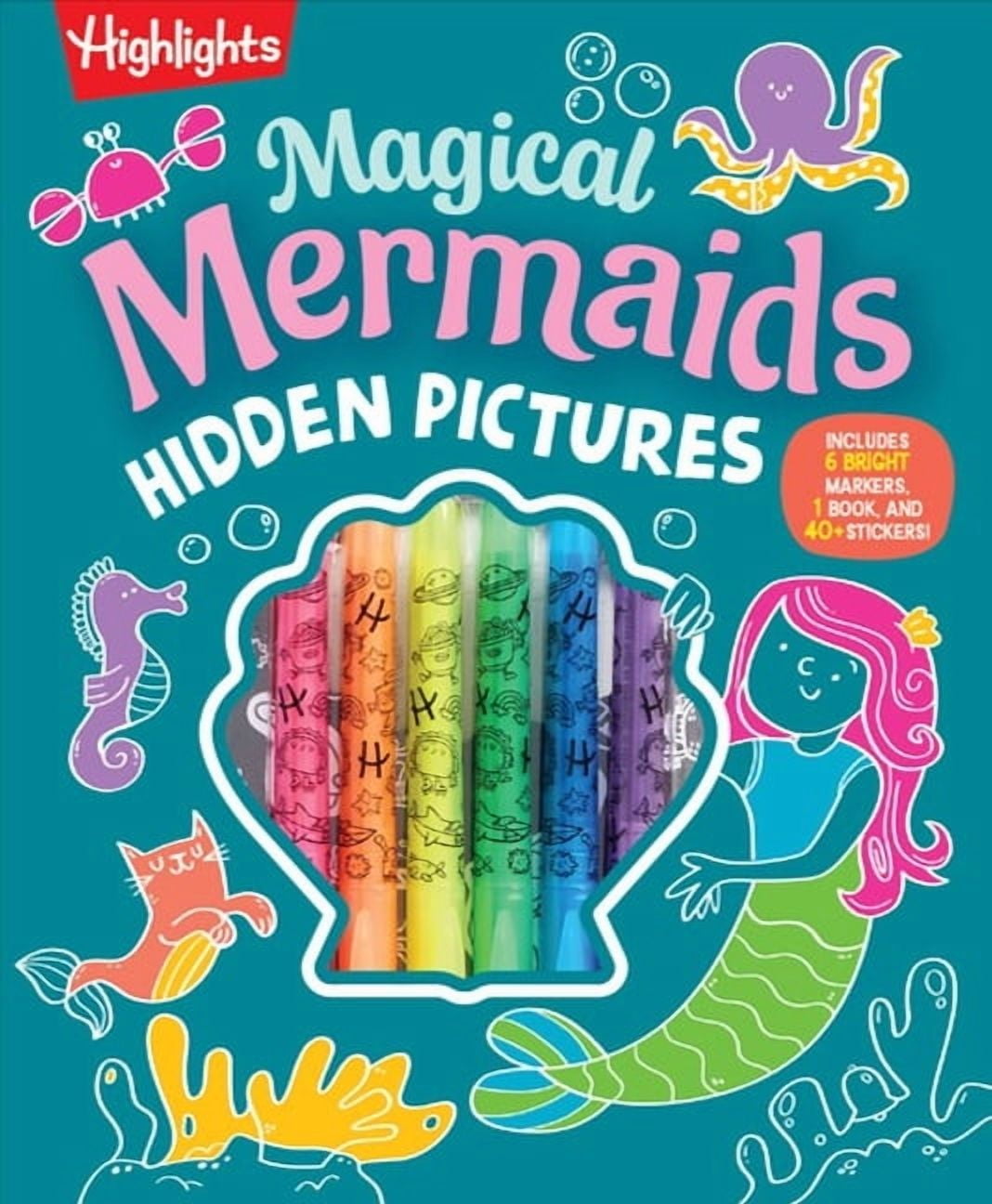Highlights Hidden Pictures Coloring Kits Magical Mermaids Hidden ...