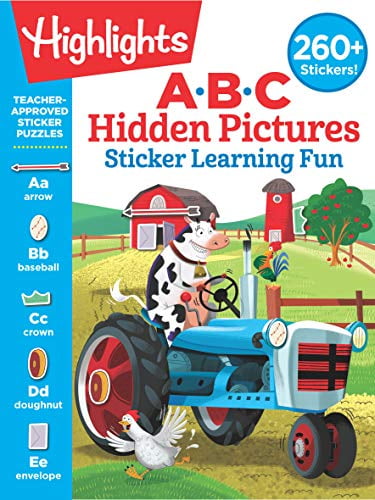 Pre-Owned ABC Hidden Pictures Sticker Learning Fun (Highlights Hidden ...