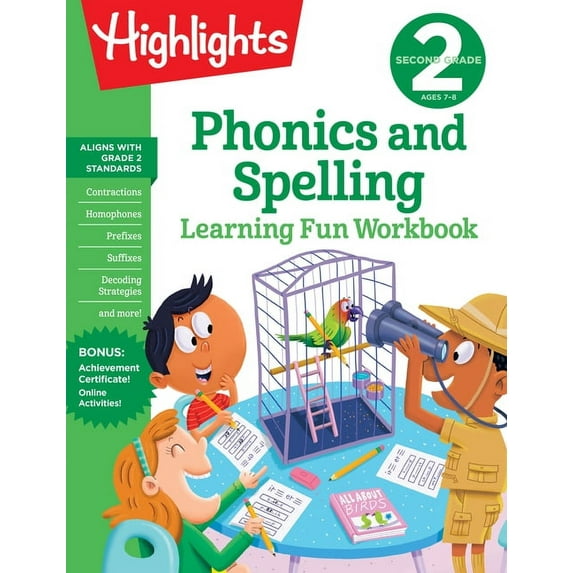 Highlights Learning Fun Workbooks: Second Grade Phonics and Spelling ...