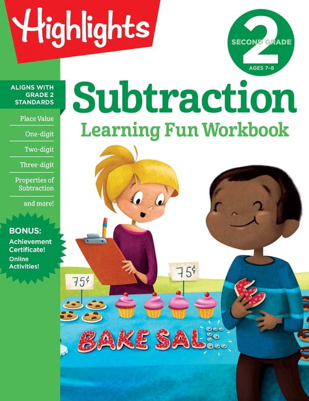 Highlights Learning Fun Workbooks: Second Grade Subtraction (Paperback ...