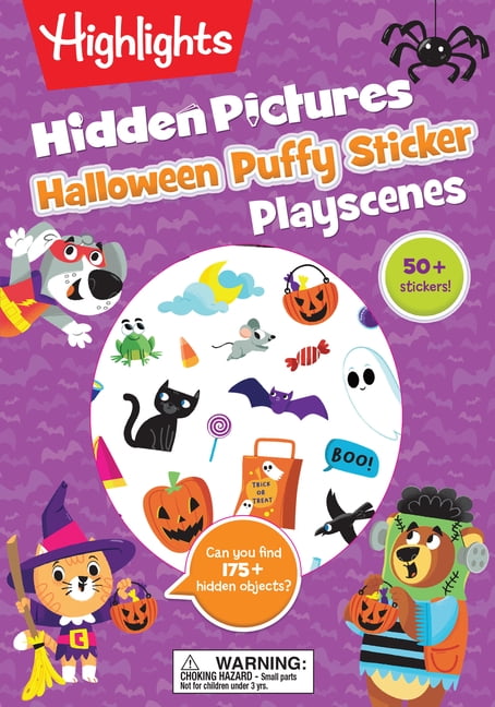 Halloween Hidden Pictures Puffy Sticker Playscenes : 50+ Stickers! Can ...
