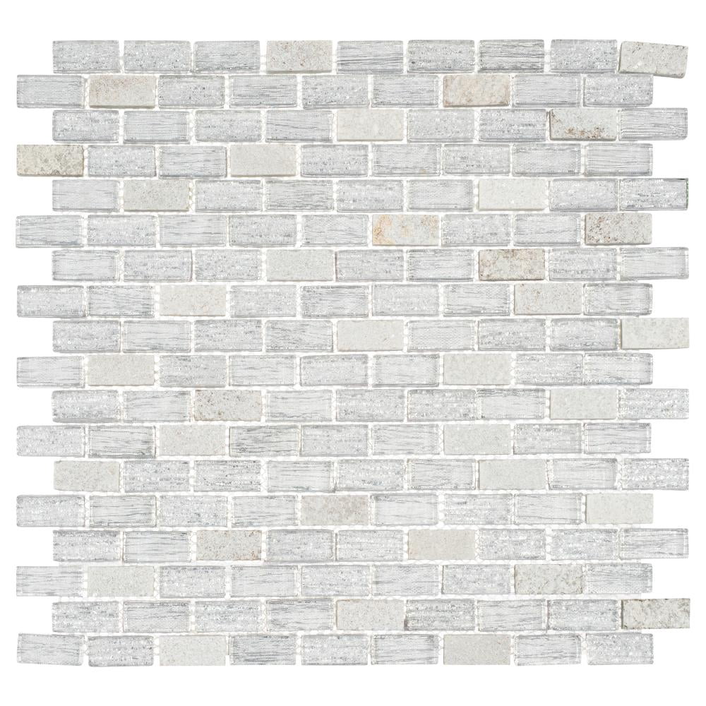 Highline 0.625" x 1.25" Glass Mosaic Sheet Floor Use Tile - Walmart.com