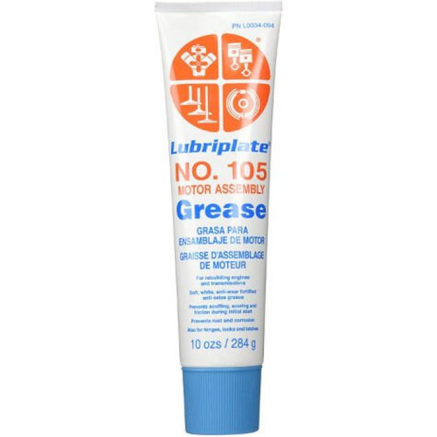 Highline Warren LUBRIPLATE NO.105 LBRP105 Motor Assembly Grease, 10 oz ...