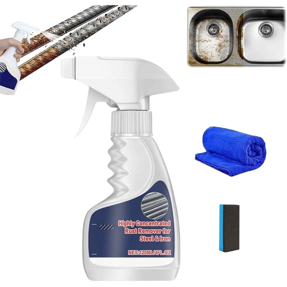 Highly Concentrated Rust Remover for Steel & Iron, Rust Remover Spray ...