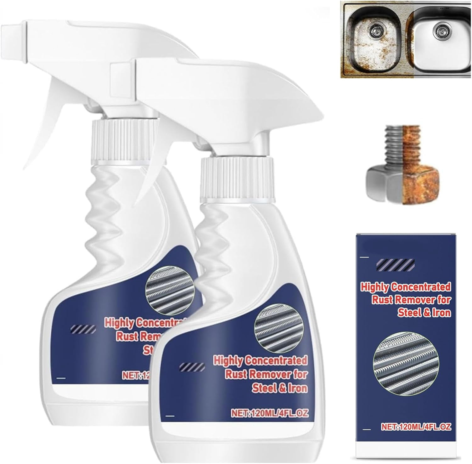 Highly Concentrated Steel Rust Remover, 2026 Upgraded Multipurpose Rust ...
