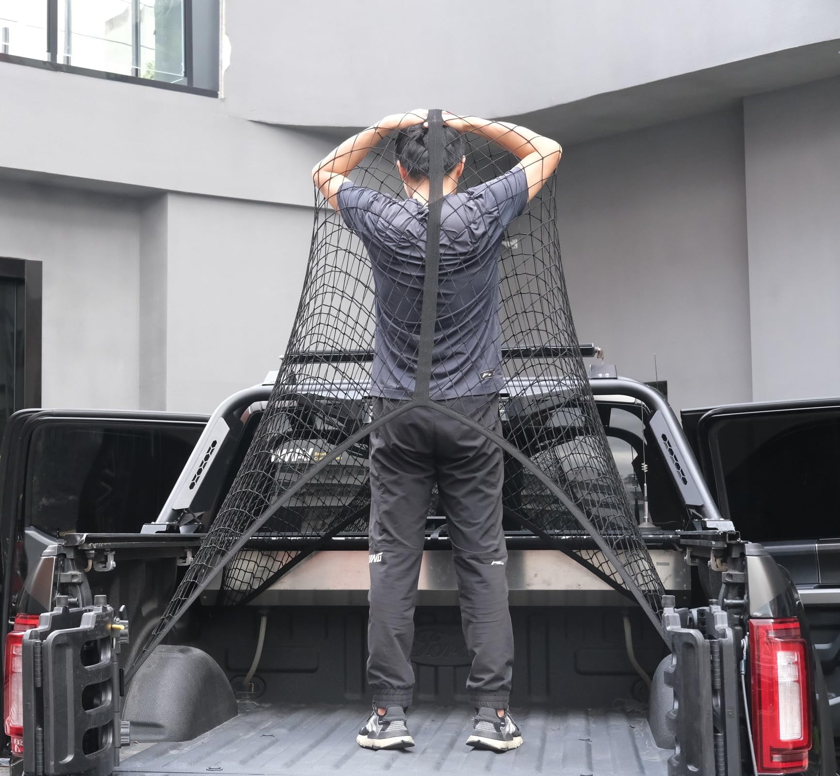 Highly Elastic Truck Bed Cargo Net, Double Layer Mesh Organizer, 4'x4 ...