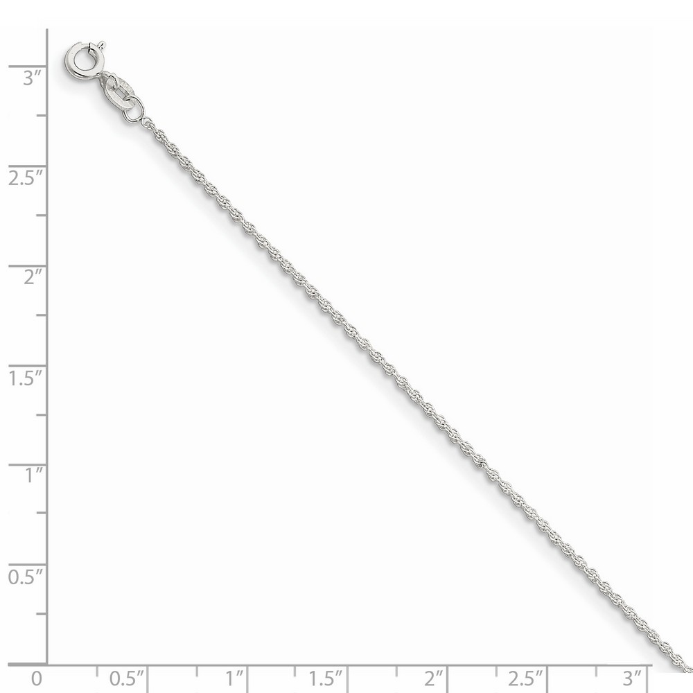 Highly Polished Loose Rope Chain Necklace in 925 Sterling Silver ...