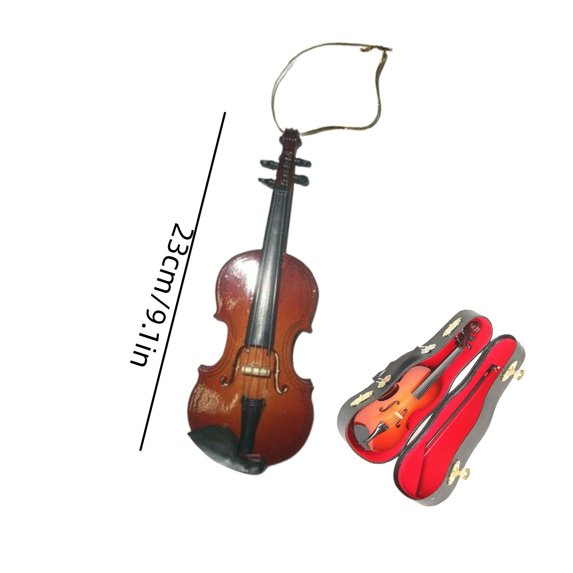 Highly Realistic Mini Violin Ornament, Quality Wood Musical Instrument ...